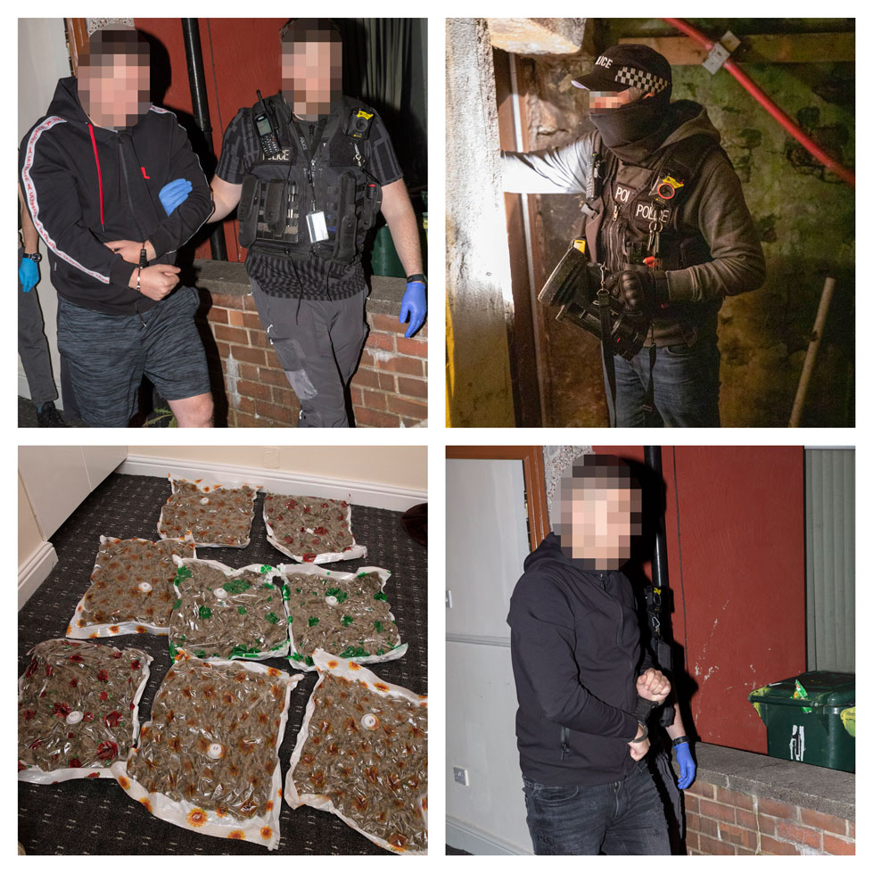 Dawn raids see seven arrests and drugs, combat weapons and cash seized ...